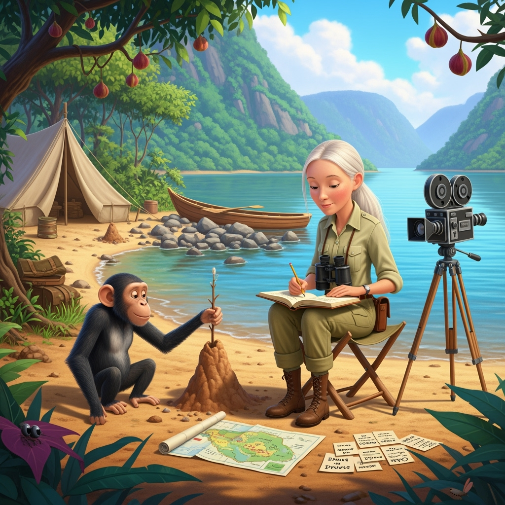 Jane Goodall in Gombe | Let's Rewind! | Little Thinkers!