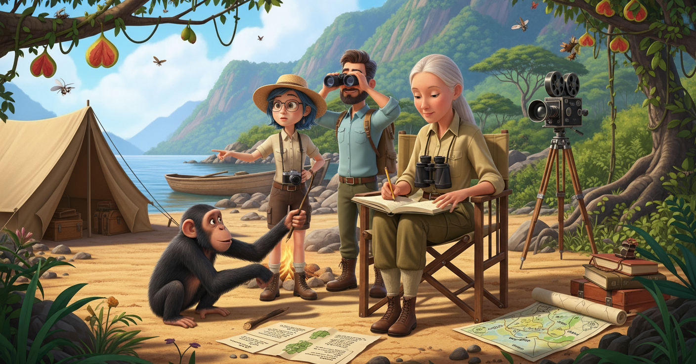 Jane Goodall in Gombe | Let's Rewind! | Little Thinkers!