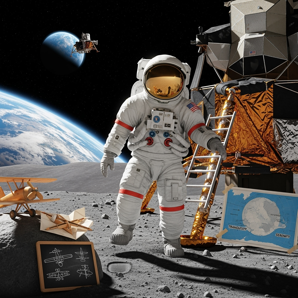 Neil Armstrong's Quiet Steps | Let's Rewind! | Little Thinkers!