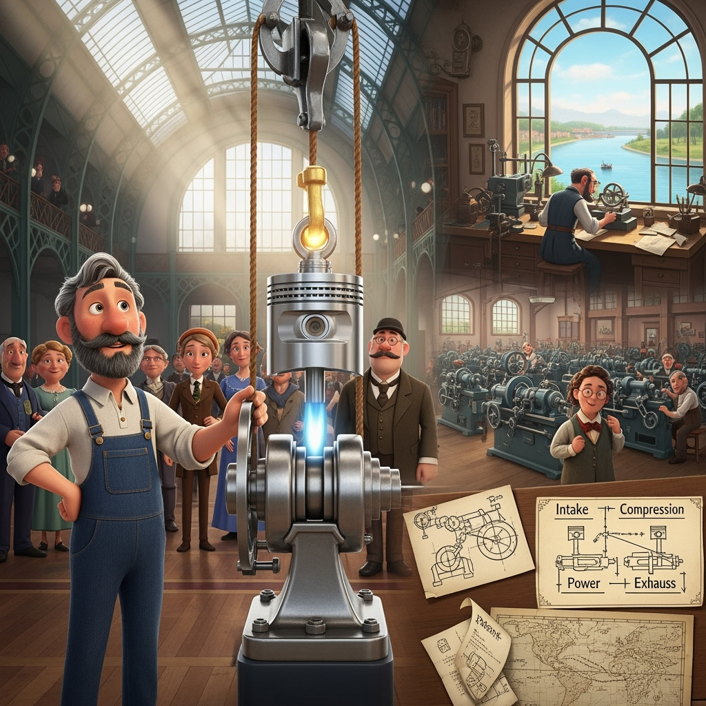 Nikolaus Otto's Singing Engine | Let's Rewind! | Little Thinkers!