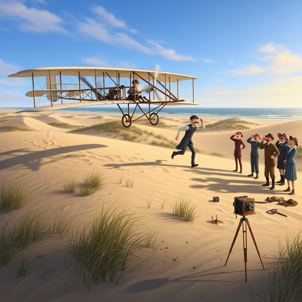 Wright Brothers: First Flight | Let's Rewind! | Little Thinkers!